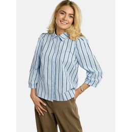 Damen Blusentop "Libert&eacute; Essentiel Shirt FLORA"light blau blau stripe, Gr. XL, LIBERT&Eacute; ESSENTIEL, Obermaterial: 100% Baumwolle, Blusen