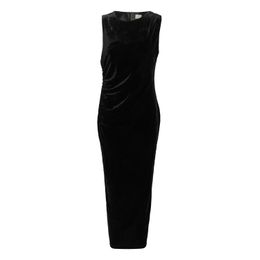 Midikleid Kaffe "Kleid KAkelly", Damen, Gr. S, N-Gr, schwarz (schwarz deep), Obermaterial: 90% Polyester PES. 10% Elasthan EL., Kleider Midikleid