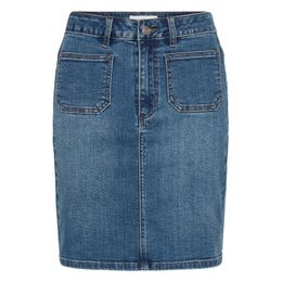 Jeansrock Kaffe "Denimrock KAkarla", Damen, Gr. 38, blau (medium blau denim), Obermaterial: 75% Baumwolle CO. 13% Viskose CV. 10% Polyester PES. 2% Elasthan EL., R&ouml;cke Jeansrock