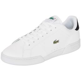 Sneaker Lacoste "CARNABY CUP", Herren, Gr. 46, wht, blk, Leder, Synthetik, Schuhe Sneaker