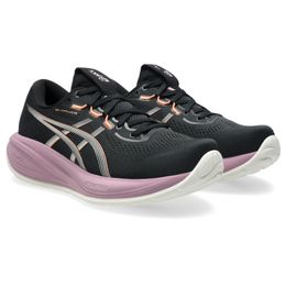 Laufschuh asics "GEL-CUMULUS 28", Damen, Gr. 38, schwarz, taro lila, Synthetik, Schuhe Laufschuh, sportlicher Stil, leicht profiliertes Laufsohlenprofil, Schn&uuml;rung