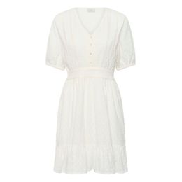 Midikleid Kaffe "Kleid KAbea", Damen, Gr. 36, N-Gr, wei&szlig; (chalk), Obermaterial: 100% Baumwolle CO., Kleider Midikleid