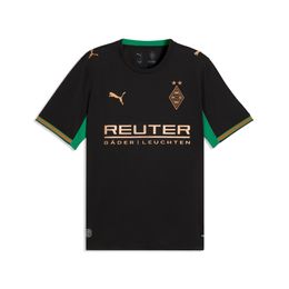 Fu&szlig;balltrikot Puma "BMG AWAY JERSEY REPLICA", Herren, Gr. M, Puma schwarz, archive gr&uuml;n, Web, Obermaterial: 100% Polyester, gemustert, regular fit normal, Rundhals, Trikots Fu&szlig;balltrikot, mit DryCELL-Technologie, atmungsaktiv, mit Rundhalsausschnitt