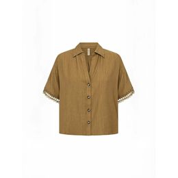 Blusentop soyaconcept "Soya Concept Shirt SC-FABRINA", Damen, Gr. XXL, 7120 butternut, Obermaterial: 90% Viskose, 10% Polyamid, Blusen Blusentop