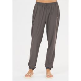 ENDURANCE ATHLECIA Stoffhose ATHLECIA "Amis", Damen, Gr. 44, EURO-Gr&ouml;&szlig;en, dunkelgrau, 79% Polyamid, 21% Elasthan, unifarben, lang, Hosen Stoffhose, aus schnell trocknendem Stretch-Material
