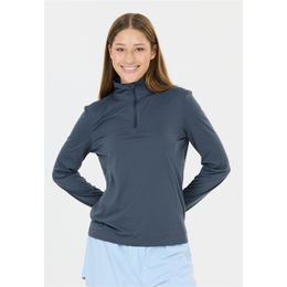 Strickpullover Endurance "Chaba", Damen, Gr. 34, grau (dunkelblau), 100% Polyester, meliert, unifarben, normal, ohne Ausschnitt, Pullover Strickpullover, mit Quick-Dry-Funktion