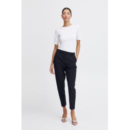 Marlene-Hose B.Young "Anzug BYDANTA", Damen, Gr. 42, N-Gr, blau (blau haze), Obermaterial: 78% Polyester PES. 18% Viskose CV. 4% Elasthan EL., Hosen