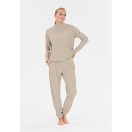 ENDURANCE ATHLECIA Stoffhose ATHLECIA "Amis", Damen, Gr. 46, EURO-Gr&ouml;&szlig;en, beige, 79% Polyamid, 21% Elasthan, unifarben, lang, Hosen Stoffhose, aus schnell trocknendem Stretch-Material