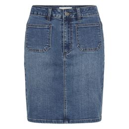 Jeansrock Kaffe "Denimrock KAkarla", Damen, Gr. 38, blau (medium blau denim), Obermaterial: 75% Baumwolle CO. 13% Viskose CV. 10% Polyester PES. 2% Elasthan EL., R&ouml;cke Jeansrock