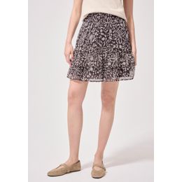Minirock Street One, Damen, Gr. 40, very berry, Stoff, Obermaterial: 100% Polyester. Unterrock: 100% Modal, gemustert, normal ca. Mitte Oberschenkel, R&ouml;cke Minirock, mit Elastikbund