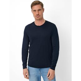 Funktionsshirt Brax "Style T-ShirtN", Herren, Gr. XL (54), blau (navy), 50% Baumwolle, 50% Modal, Rundhals, Shirts Funktionsshirt