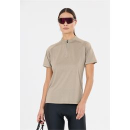 Funktionsshirt Endurance "Crow", Damen, Gr. L, braun, 100% Polyester, unifarben, normal, hoch geschlossener Ausschnitt, Shirts Funktionsshirt, mit Quick-Dry-Funktion