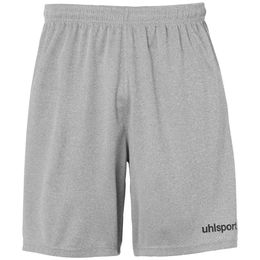 Shorts Uhlsport "Shorts CENTER BASIC - OHNE INNENSLIP Kids", M&auml;dchen, Gr. 116, N-Gr, schwarz (schwarz grau melange, schwarz), Obermaterial: 100% Polyester PES., Hosen Shorts