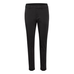 Stoffhose Kaffe "Casual Hose KAlea", Damen, Gr. 50, N-Gr, schwarz (schwarz deep), Obermaterial: 38% Polyester PES. 30% Baumwolle CO. 30% Viskose CV. 2% Elasthan EL., Hosen Stoffhose