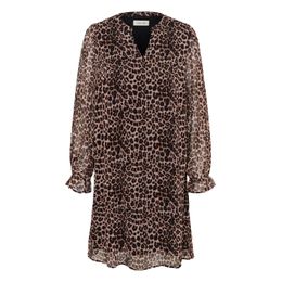 Midikleid Cream "Kleid CRYuna", Damen, Gr. 38, N-Gr, natrual animal spots, Obermaterial: 100% Polyester PES., Kleider Midikleid