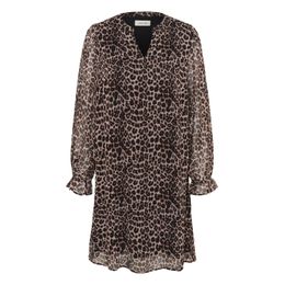 Midikleid Cream "Kleid CRYuna", Damen, Gr. 36, N-Gr, natrual animal spots, Obermaterial: 100% Polyester PES., Kleider Midikleid