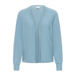 Strickjacke Kaffe "Strickjacke KAlizza", Damen, Gr. L, blau (faded denim), Obermaterial: 80% Viskose CV. 20% Nylon NY., Strickjacken Strickjacke