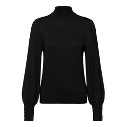 Strickpullover Kaffe "Strickpullover KAlizza", Damen, Gr. S, schwarz (schwarz deep), Obermaterial: 80% Viskose CV. 20% Nylon NY., Pullover Strickpullover