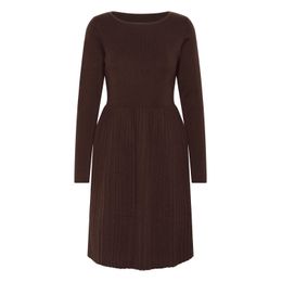 Midikleid Culture "Kleid CUluci", Damen, Gr. L, N-Gr, coffee bean, Obermaterial: 81% Polyester Pol. recyc.. 19% Polyamid PA., Kleider Midikleid