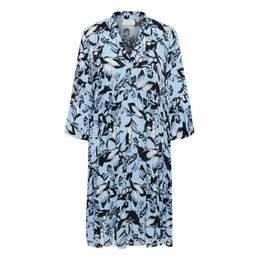 Midikleid Kaffe "Kleid KAhera", Damen, Gr. 34, N-Gr, blau (blau graphic flower), Obermaterial: 100% Viskose LENZING ECOVERO CV LenzEcov., Kleider Midikleid
