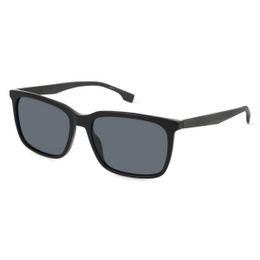 HUGO BOSS Boss 1579/S | Herren-Sonnenbrille | Fassung: Vollrand, Quadratisch, Acetat, Schwarz Grau | Glasfarbe: Grau