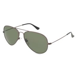 Fielmann BD 277 SUN CL | Unisex-Sonnenbrille | Fassung: Vollrand, Pilot, Edelstahl, Gun Dunkel | Glasfarbe: G15