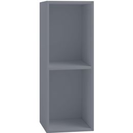 Schallplattenregal Platto in Grau, 2-fach
