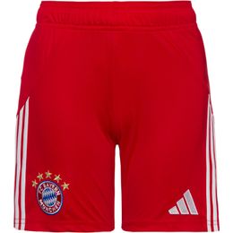 Adidas FC Bayern M&uuml;nchen 25-26 Heim Fu&szlig;ballshorts Kinder - Gr&ouml;&szlig;e 176 - rot
