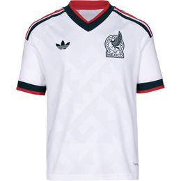 Adidas WM 2026 Mexiko Ausw&auml;rts Teamtrikot Kinder - Gr&ouml;&szlig;e 176 - wei&szlig;