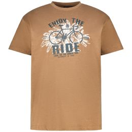 Herren Gro&szlig;e Gr&ouml;&szlig;en | North T-Shirt mit Motiv-Print Farbe beige Gr&ouml;&szlig;e: 3XL