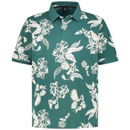 Herren Gro&szlig;e Gr&ouml;&szlig;en | Lerros Poloshirt mit Allover-Muster Farbe dunkelgr&uuml;n Gr&ouml;&szlig;e: 4XL