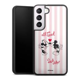 DeinDesign Galaxy S22 Handy Gallery Case Handyh&uuml;lle 9H Geh&auml;rtetes Glas R&uuml;ckseite H&uuml;lle Love Disney Gallery Case