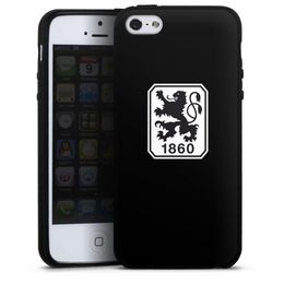 DeinDesign iPhone SE (2016-2019) Handy Silikon H&uuml;lle Case schwarz Handyh&uuml;lle Tsv 1860 M&uuml;nchen Official Licensed Product Sechzger