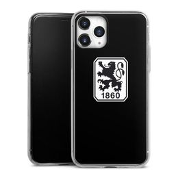 DeinDesign iPhone 11 Pro Handy Slim Case Silikon Handyh&uuml;lle transparent H&uuml;lle extra d&uuml;nn Tsv 1860 M&uuml;nchen Official Licensed Product Sechzger Silikon Slim Case