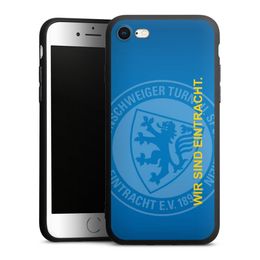 DeinDesign iPhone SE (2020) Handy Premium Silikon H&uuml;lle Handyh&uuml;lle schwarz Case Statement Official Licensed Product Eintracht Braunschweig Silikon Premium Case