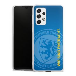 DeinDesign Galaxy A33 5G Handy Silikon H&uuml;lle Case transparent Handyh&uuml;lle Statement Official Licensed Product Eintracht Braunschweig Silikon Case
