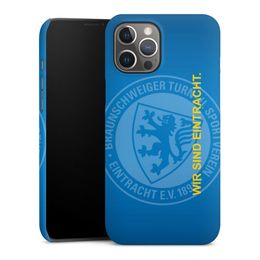 DeinDesign iPhone 12 Pro Max Handy Premium Case Smartphone Handyh&uuml;lle Schutzh&uuml;lle matt Official Licensed Product Eintracht Braunschweig Statement Premium Case