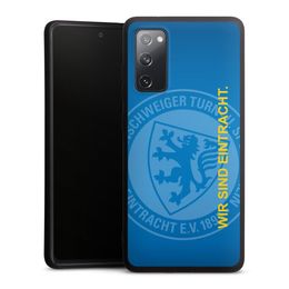 DeinDesign Galaxy S20 FE 5G Handy Premium Silikon H&uuml;lle Handyh&uuml;lle schwarz Case Official Licensed Product Statement Eintracht Braunschweig Silikon Premium Case