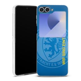 DeinDesign Galaxy Z Flip 7 FE Handy Hard Case Schutzh&uuml;lle transparent Smartphone Handy H&uuml;lle Statement Official Licensed Product Eintracht Braunschweig Hard Case