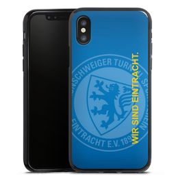 DeinDesign iPhone X Handy Silikon H&uuml;lle Case schwarz Handyh&uuml;lle Official Licensed Product Eintracht Braunschweig Statement