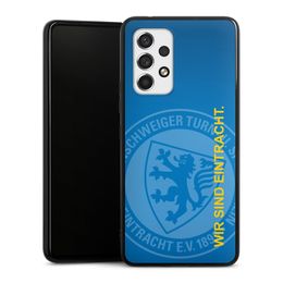 DeinDesign Galaxy A53 5G Handy Silikon H&uuml;lle Case schwarz Handyh&uuml;lle Official Licensed Product Statement Eintracht Braunschweig