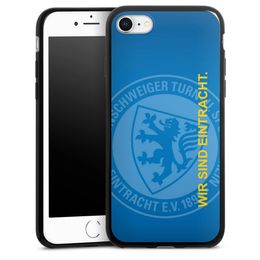 DeinDesign iPhone SE (2020) Handy Slim Case extra d&uuml;nn Silikon Handyh&uuml;lle schwarz H&uuml;lle Official Licensed Product Statement Eintracht Braunschweig Silikon Slim 