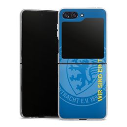 DeinDesign Galaxy Z Flip 5 Handy Hard Case Schutzh&uuml;lle transparent Smartphone Handy H&uuml;lle Statement Official Licensed Product Eintracht Braunschweig Hard Case