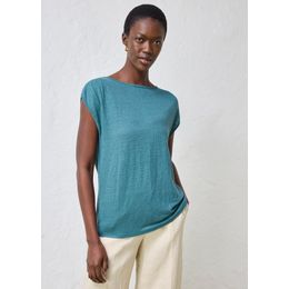 bonprix Shirt aus reinem Leinen, petrol, Gr.52/54 (XXL), Sommerliches Shirt aus k&uuml;hlendem Leinen, aus Leinen