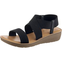 Damen Sandalette Obermaterial aus Textil schwarz, Gr&ouml;&szlig;e 40