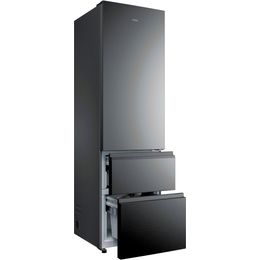 Haier K&uuml;hl-/Gefrierkombination "HTR3620CNMP", Energieeffizienz: C (A-G), silber (schwarz inox), Rechtsanschlag, wechselbar, NoFrost, K&uuml;hlschr&auml;nke, Easy Access-Gefrierschubladen: Alles schnell gefunden, Topseller