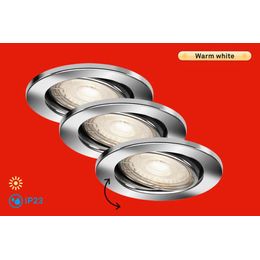Briloner Leuchten LED Einbauleuchte "FIT MOVE", silber, Leuchten