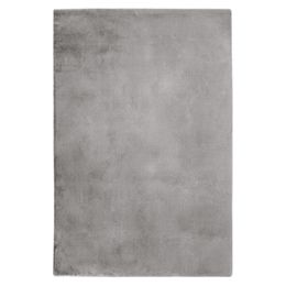 Teppich Kayoom "Chaplin 545", silber, B:60cm H:22mm L:110cm, Polyester, Teppiche, Teppich, Kurzflor, Modernes Muster, Uni, Fu&szlig;bodenheizungsgeeignet, Wohnzimmer