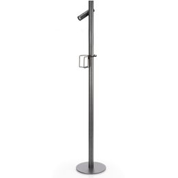 Gartenleuchte Evotec "PAUL", schwarz (schwarz, anthrazit), H:138cm &Oslash;:24cm, Leuchten, Gartenleuchte, ideal zum Grillen, Multiring mit Flaschenhalter + 3 Haken