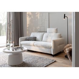 2-Sitzer Home Affaire "Clevina, Dauer-Schlafsofa mit Kaltschaummatratze, Breite 176 cm", snow, B:176cm H:84cm T:102cm, 100% Polyester, Sofas, Sofa & Bett in einem &ndash; kinderleicht ausklappbar & freistellbar im Raum